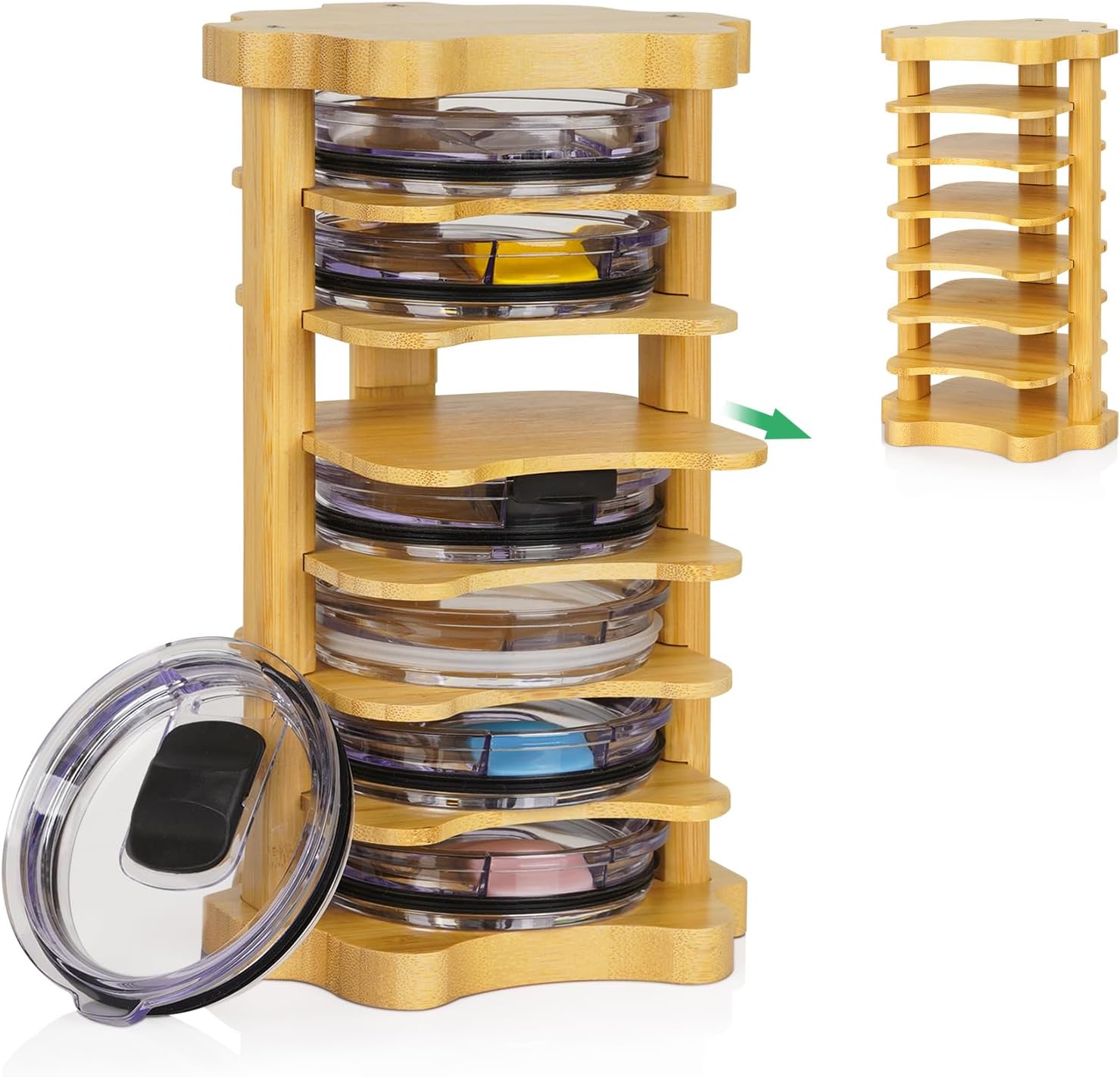 Amazon.com: Exttlliy Tumbler Lid Organizer for Cabinet Tumbler ...