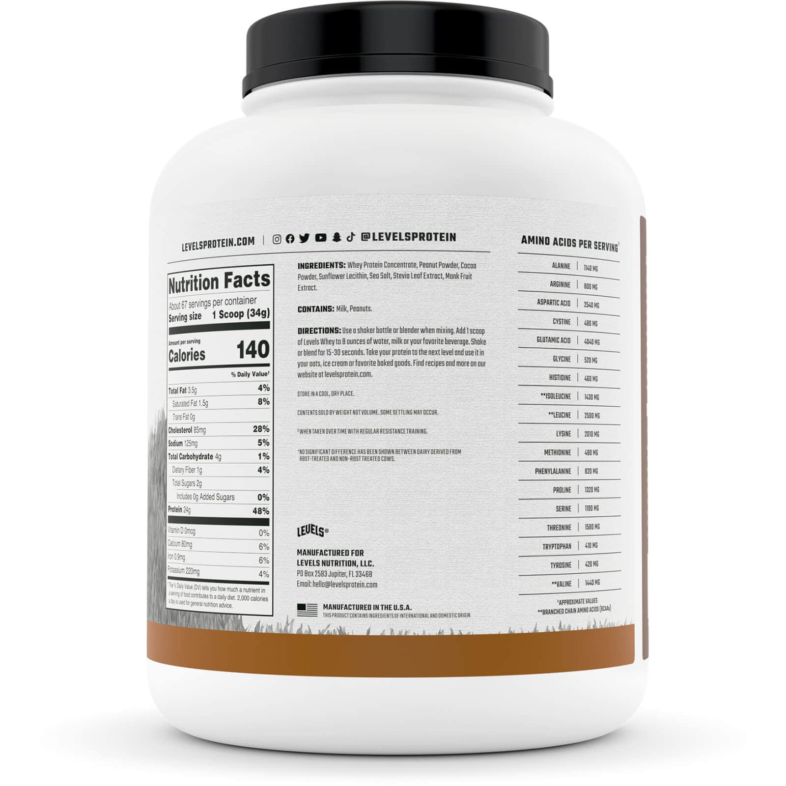 Levels Grass Fed 100 Whey Protein 5898