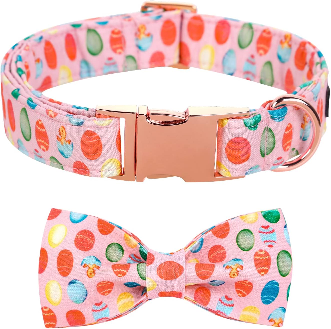 Amazon.com : Maca Bates Easter Day Dog Collar with Bow Bowtie Easter ...