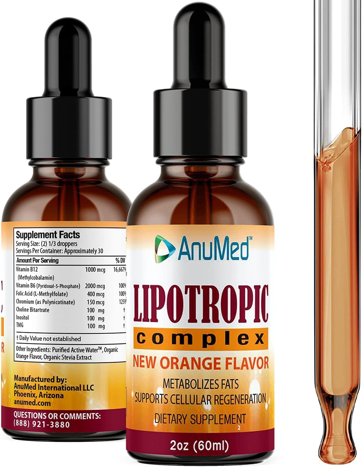 Amazon.com: ANUMED - Lipotropic Complex Liquid Drops with Vitamin B12 ...