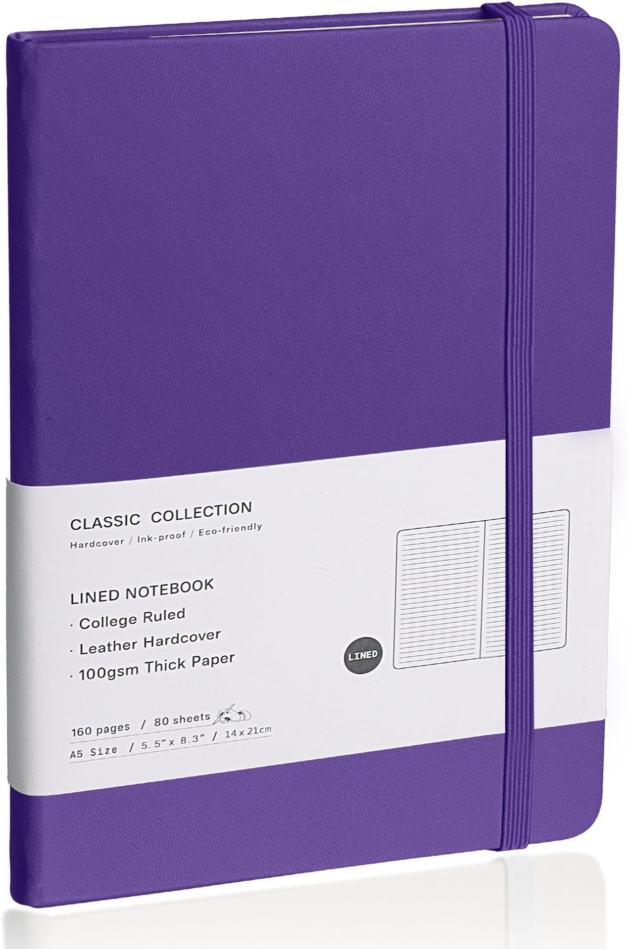 Amazon.com : Annecy Numbered College Ruled Lined Journal Notebook ...