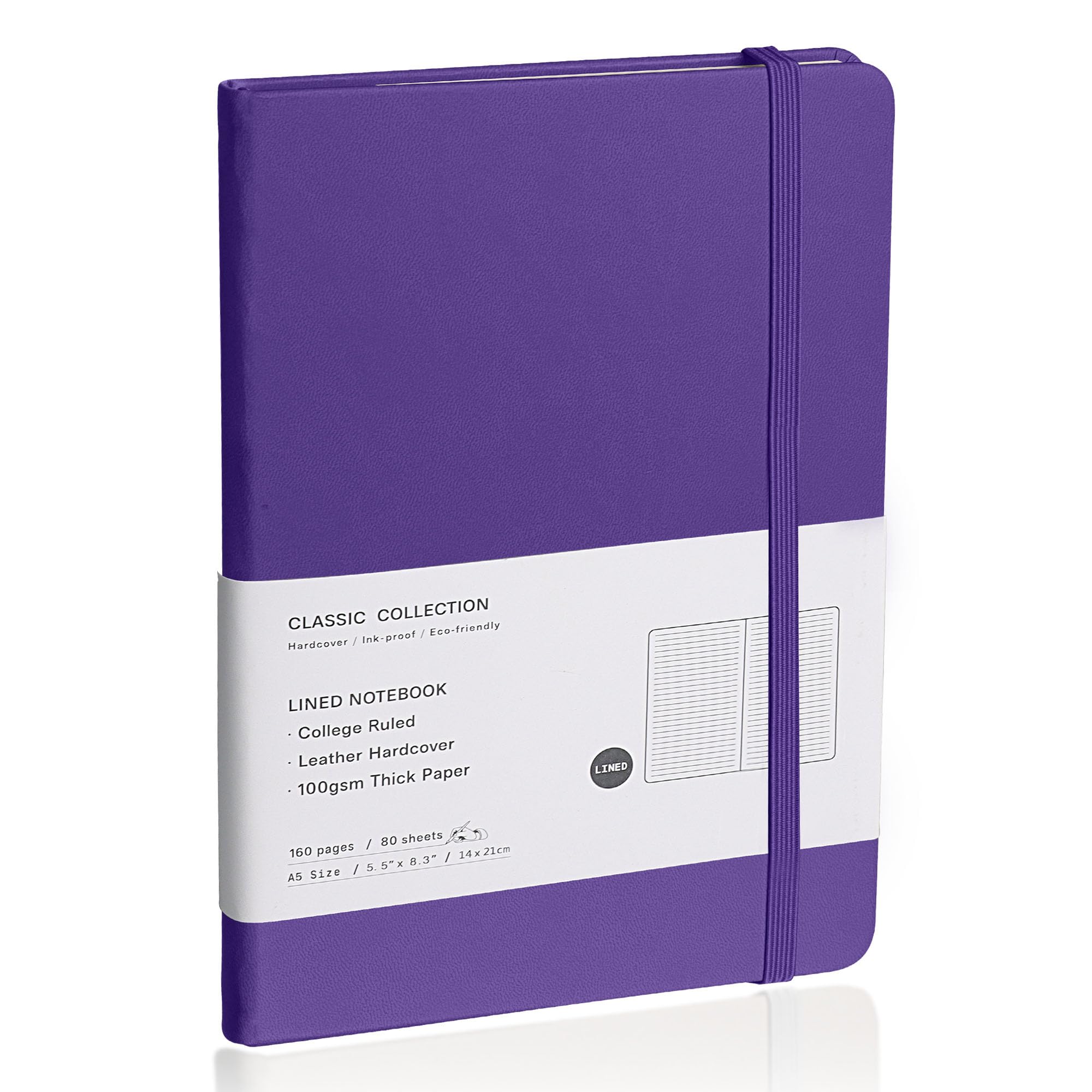 Amazon.com : EMOMAS Lined Journal Notebook, 160 Pages, Medium 5.7 ...