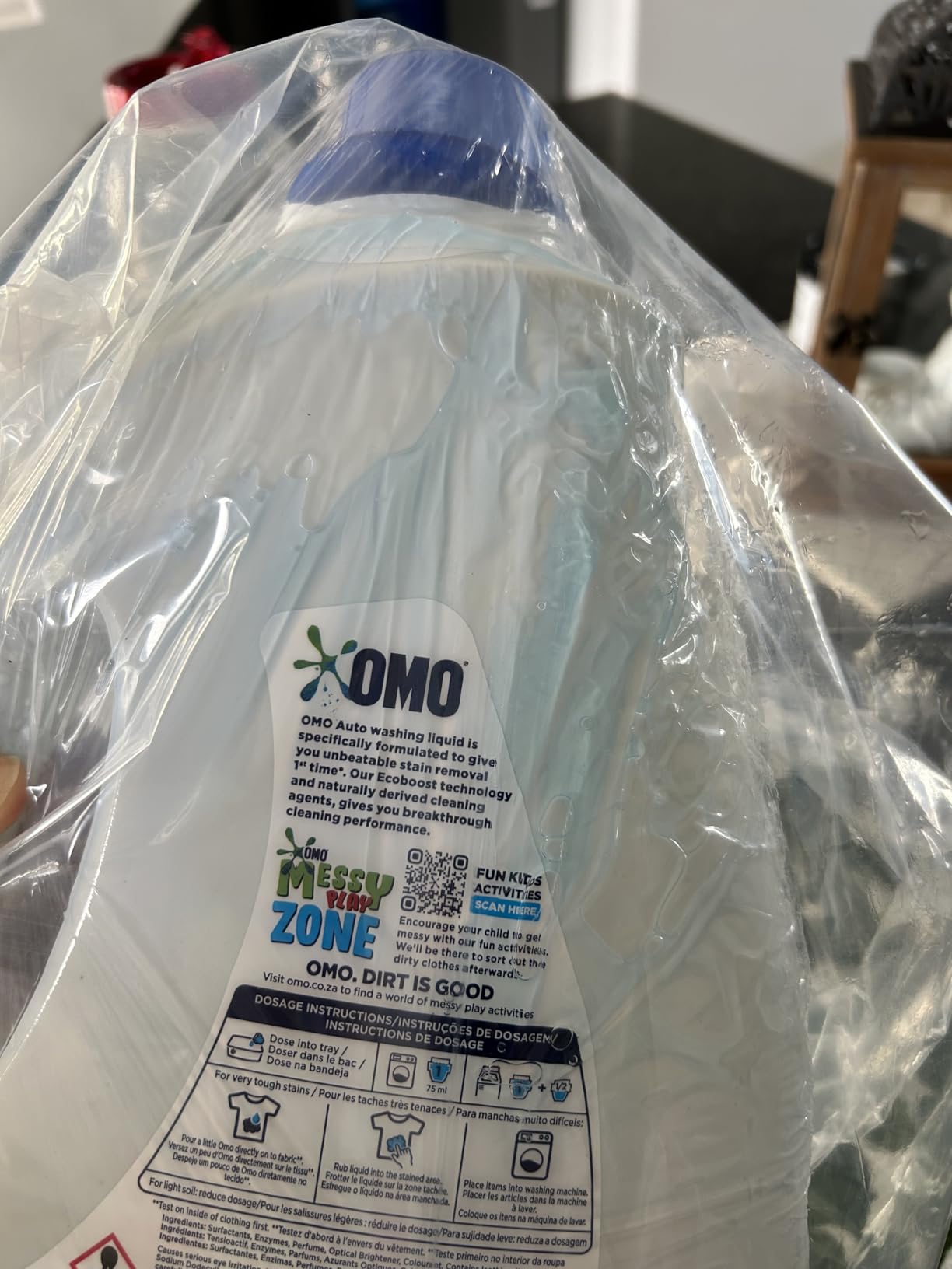 OMO Stain Removal Auto Washing Liquid Detergent 3L : Amazon.co.za ...
