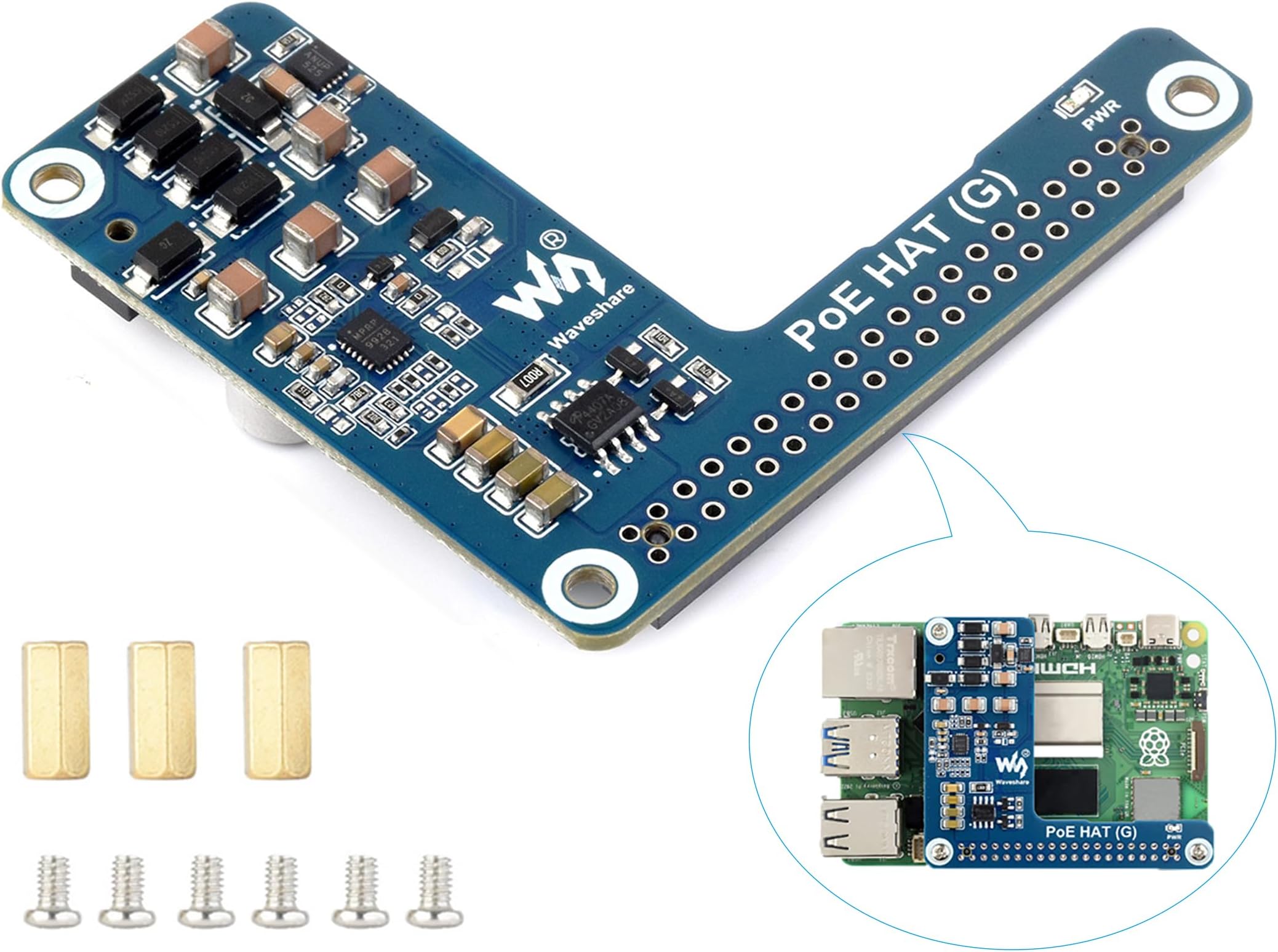 Amazon.com: UCTRONICS PoE HAT for Raspberry Pi 4B/3B+, Power Over ...