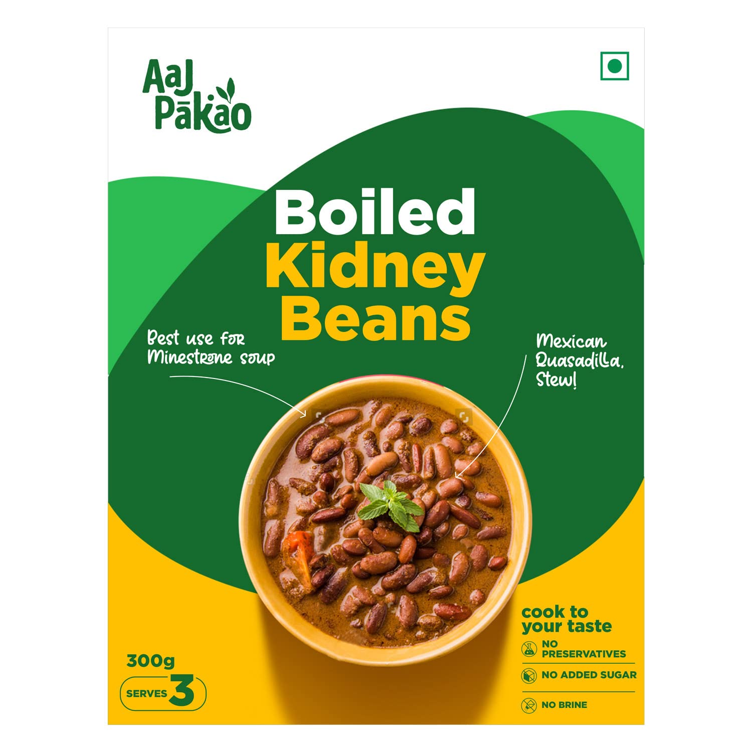 Aaj Pakao - Boiled Rajma/Kidney Beans | Ready to Cook | Ideal for Quick ...