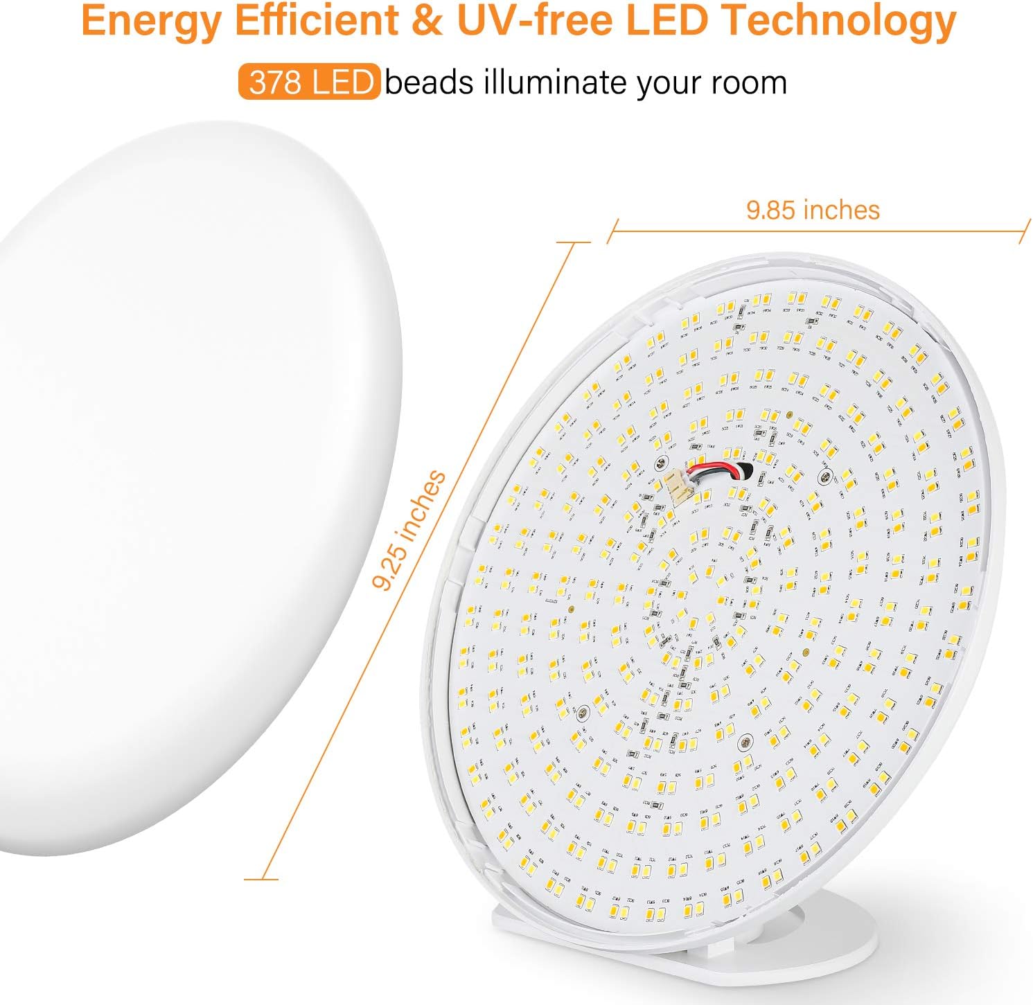 Light Therapy Lamp,12000 Lux Portable Natural Sunlight Lamp LED Light ...