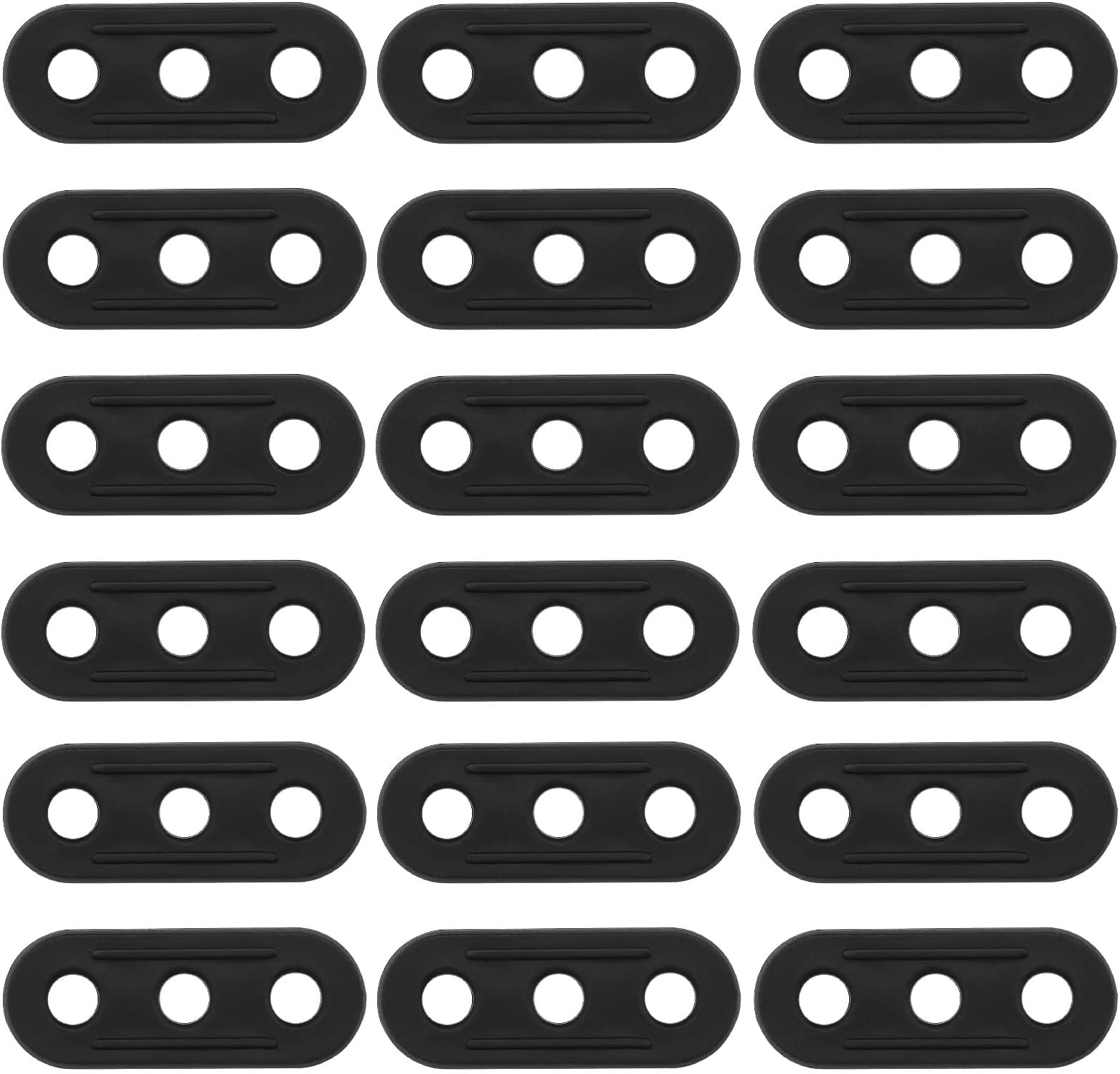 Amazon.com: SING F LTD 30PCS 3 Holes Rope Tensioner Cord Adjuster ...