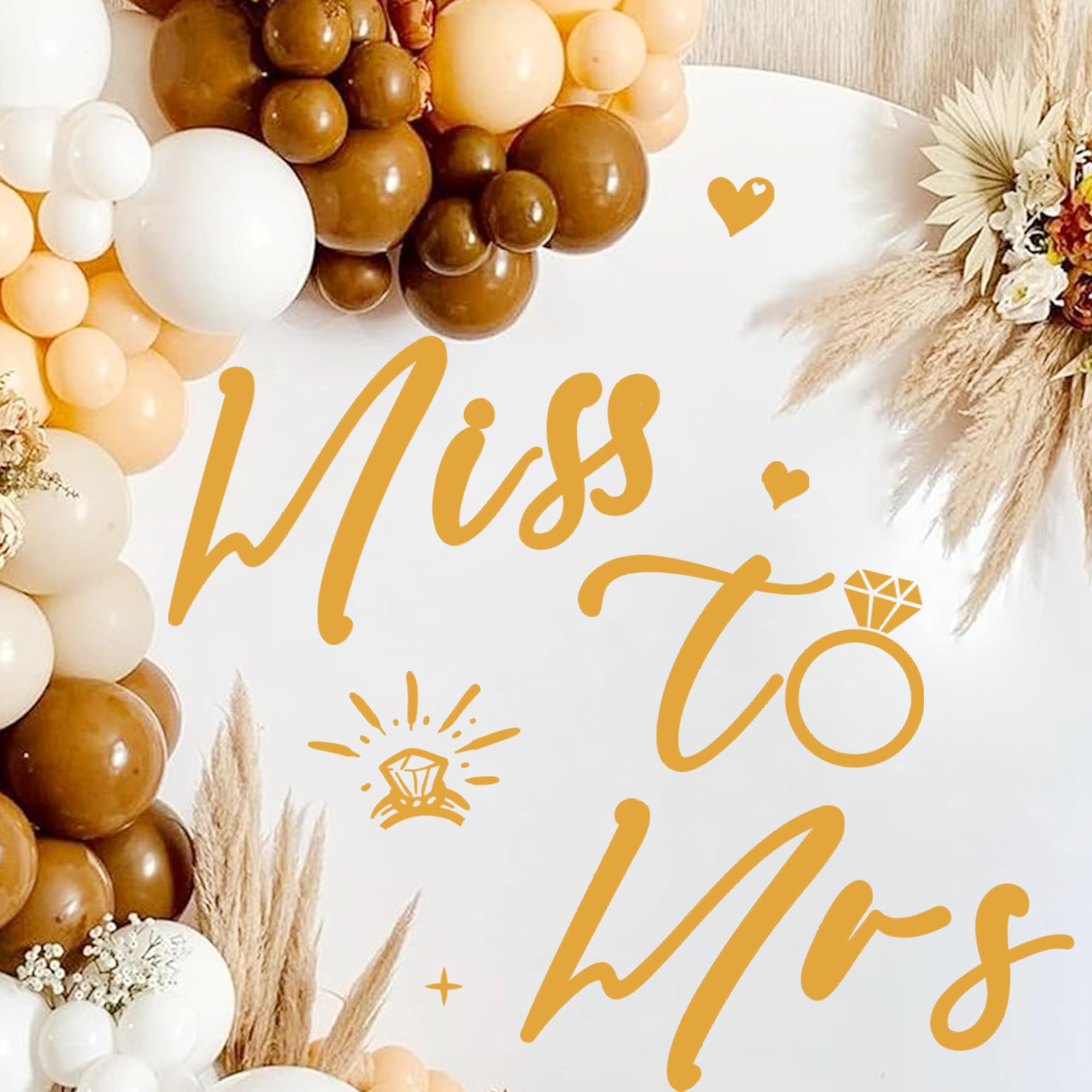 Amazon.com: Miss to Mrs Signs Bridal Shower Decor Decals Bride to Be ...