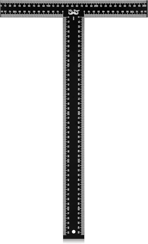 Amazon.com: Mr. Pen - T Square, T Ruler, 18 inch Metal Ruler, T Square ...