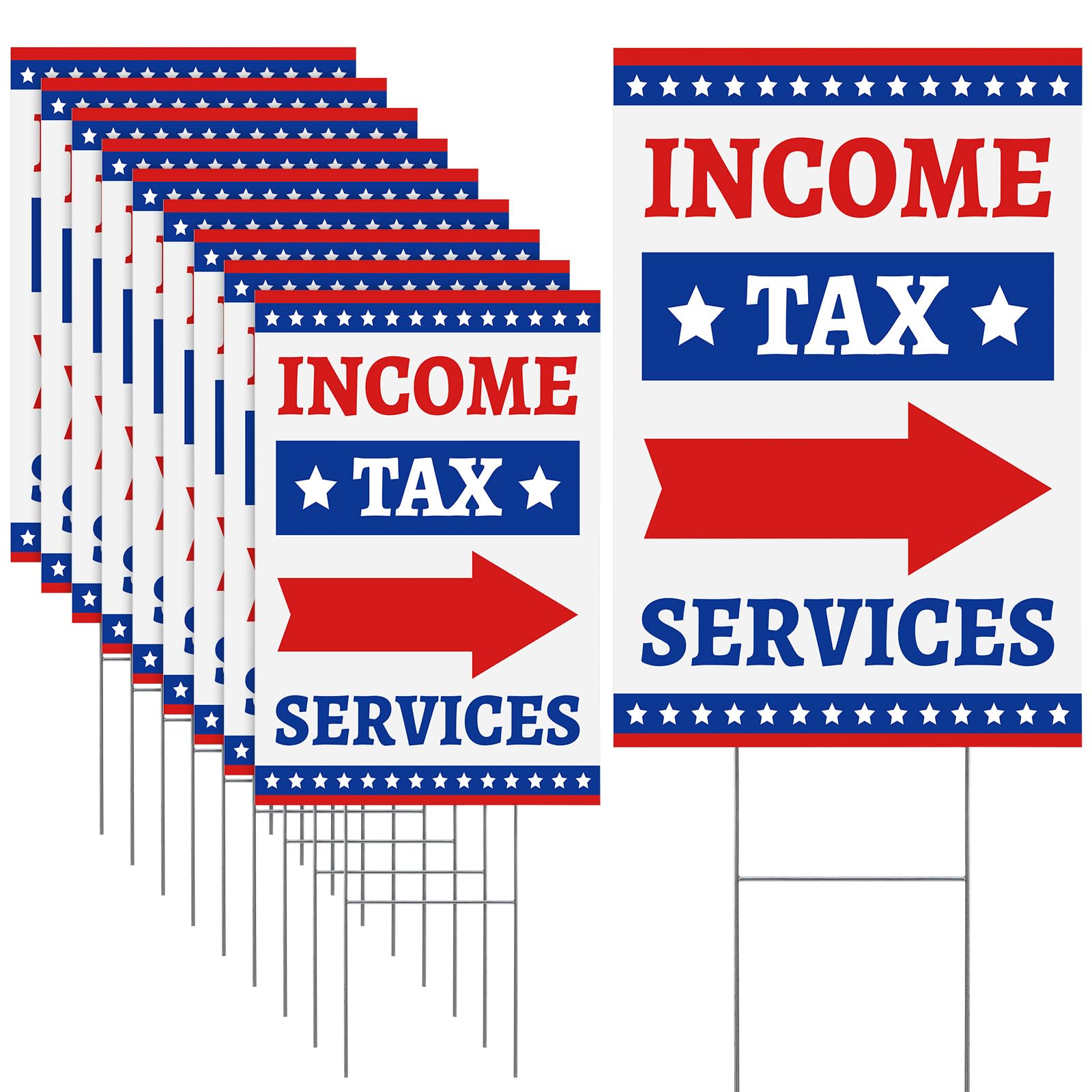 Amazon.com : Threehoney 10 Pcs 18 x 24 Inches Income Tax Services ...