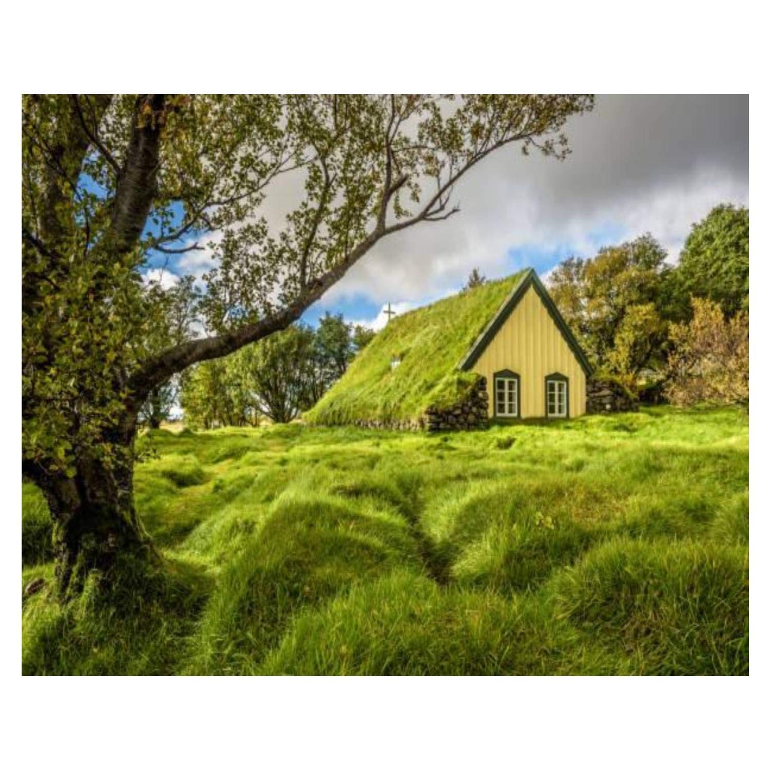 Buy Paint By Numbers turf church in icelandic village of hof skaftafell ...