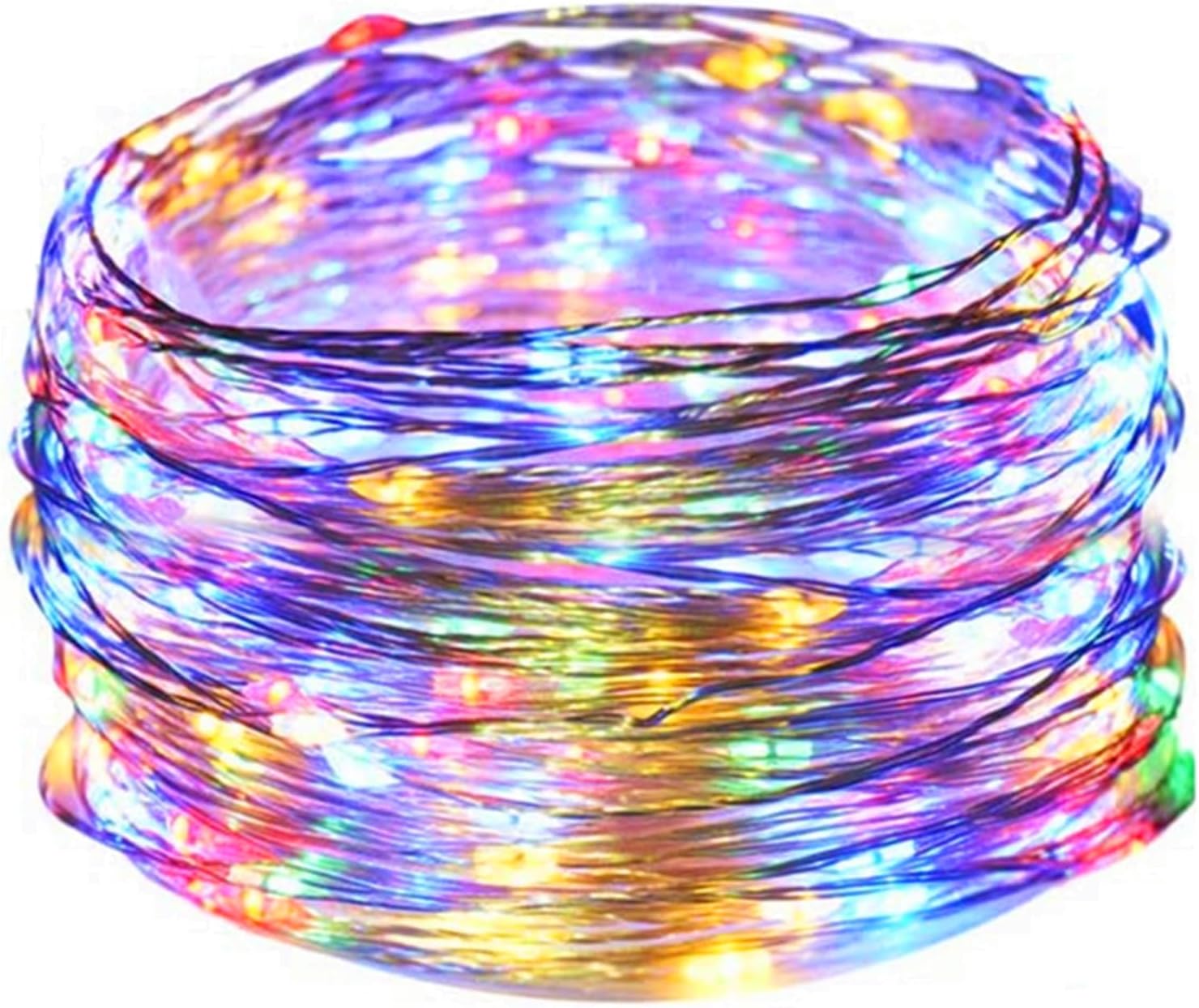 Amazon.com: XCRCFUN 33FT 100 LED Silver Wire String Lights Fairy String ...