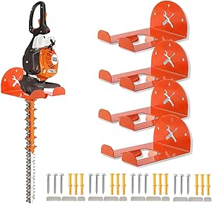 Upgraded Weed Wacker Holder 8in - Heavy Duty Chainsaw Hanger for Garage ...