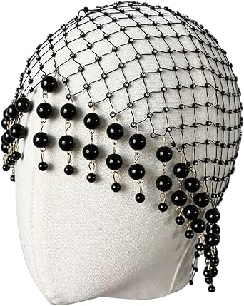 Amazon.com: saqulopr Cap Headpiece for Wedding Hair Jewery Flapper ...