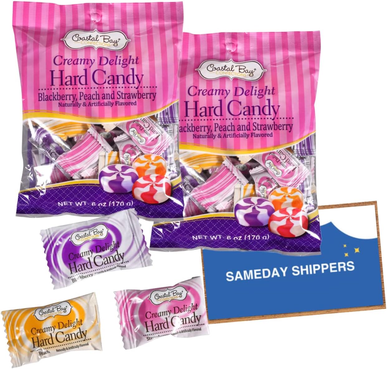 Amazon.com : Coastal Bay Creamy Delight Hard Candy 6 oz bag (2 bags 12 ...