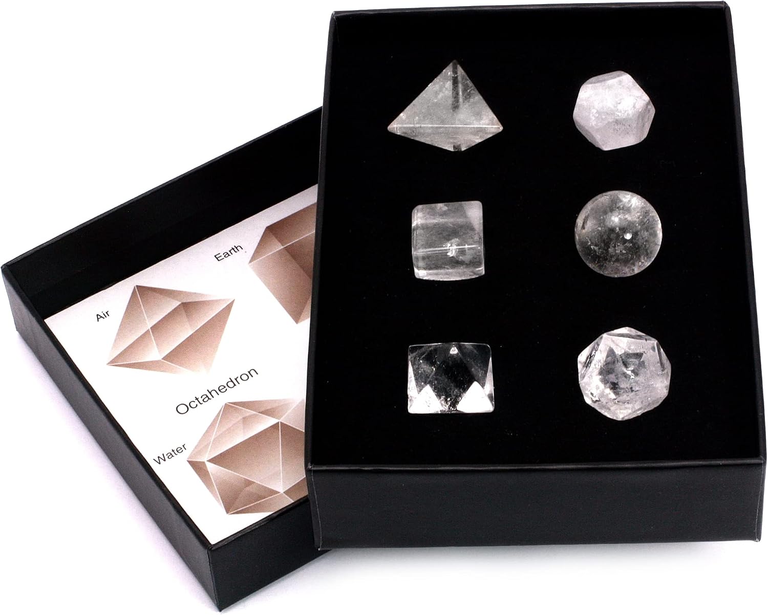 Amazon.com: Quartz Six Piece Platonic Solids Crystal Set : CrystalAge ...