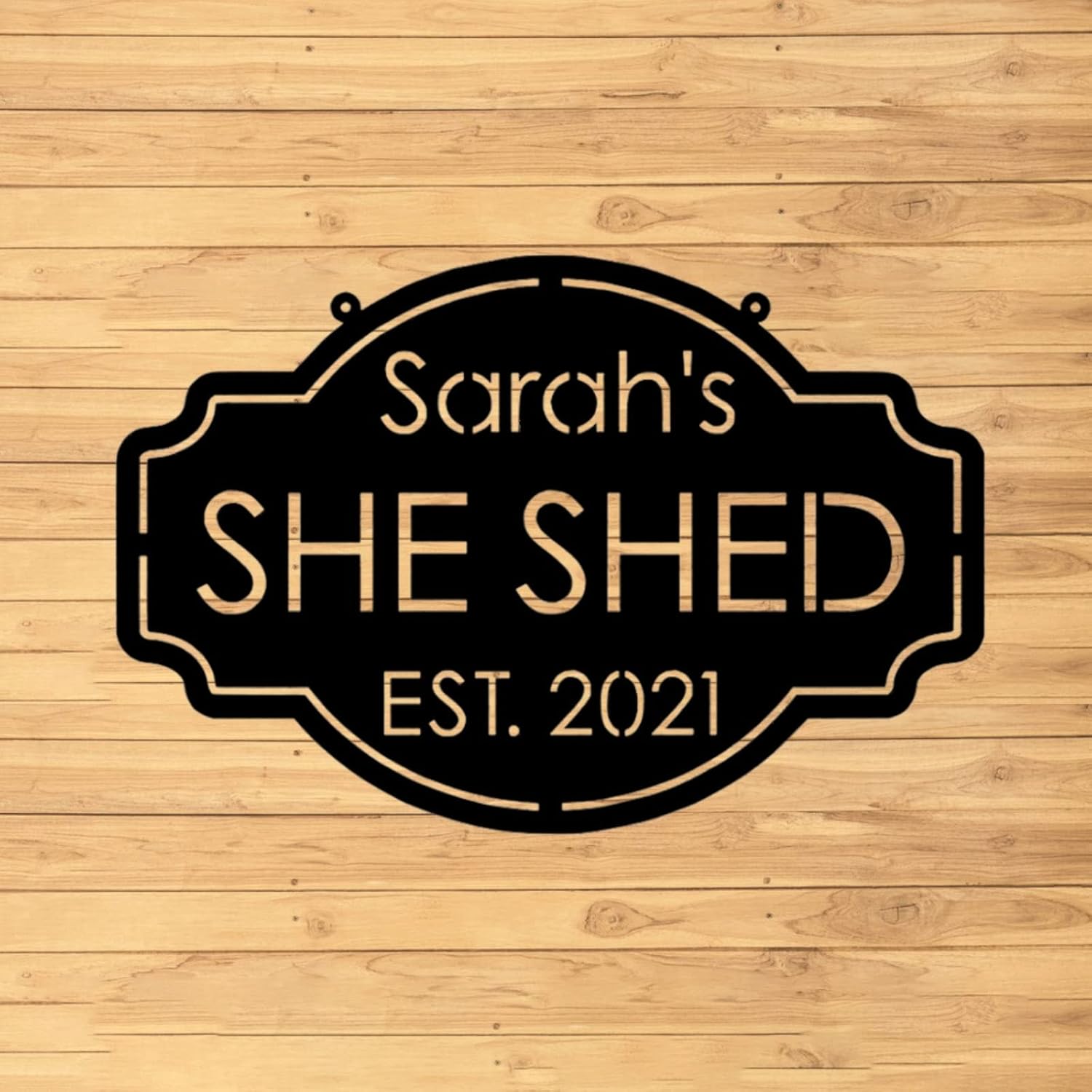 Amazon.com: Custom She Shed Metal Wall Sign - Personalized She Shed ...