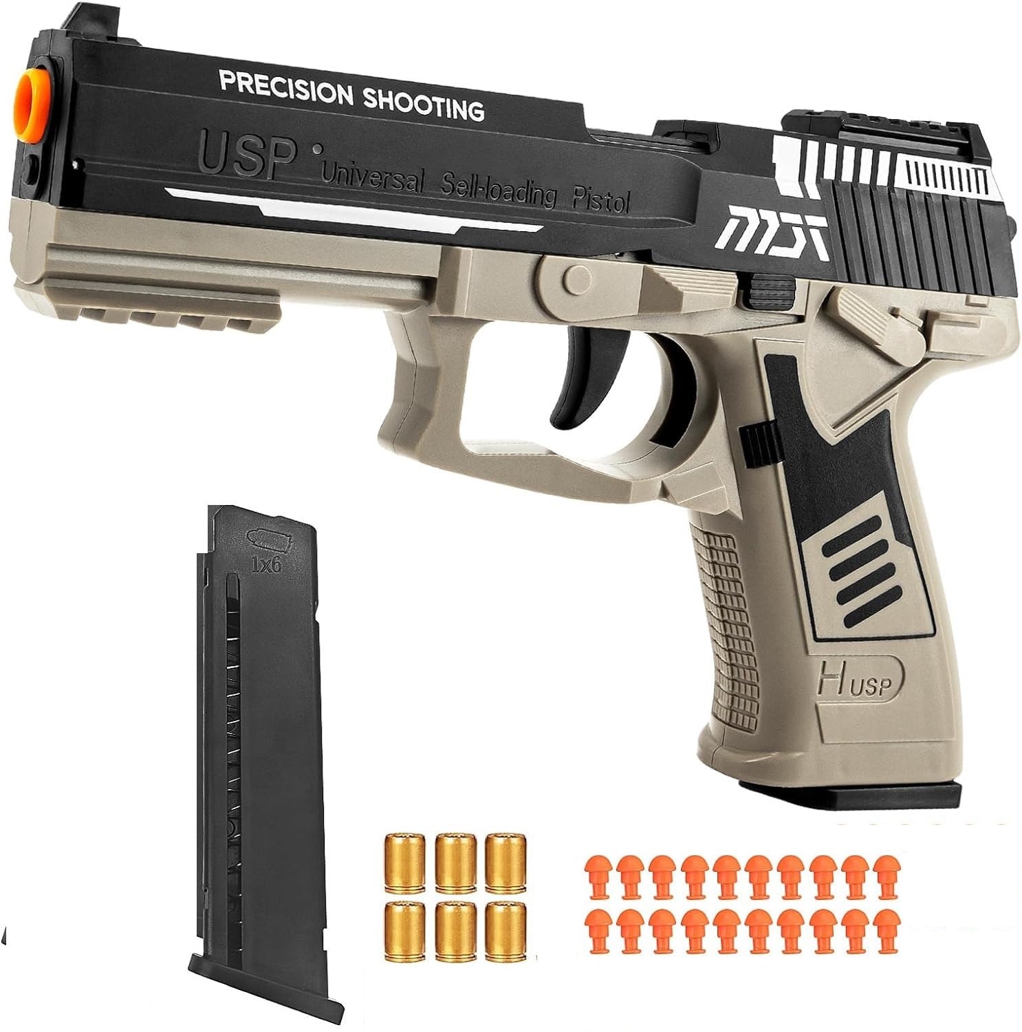 Buy Foam Blaster Bullet with USP Semi-Auto Shell Ejecting Blaster Soft ...