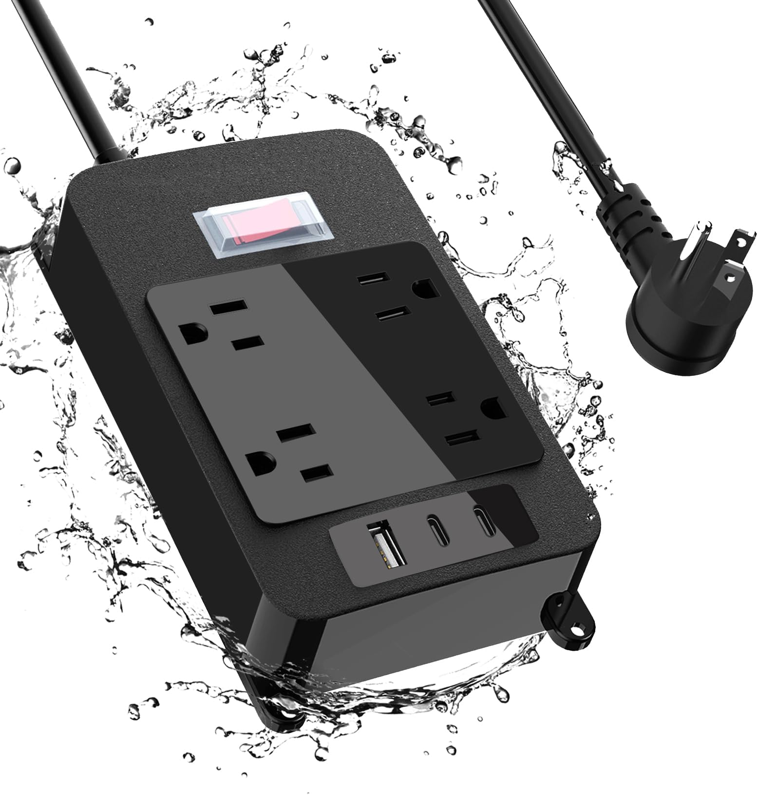 Amazon.com: Outdoor Power Strip with USB C, Heavy Duty Waterpoof Surge ...