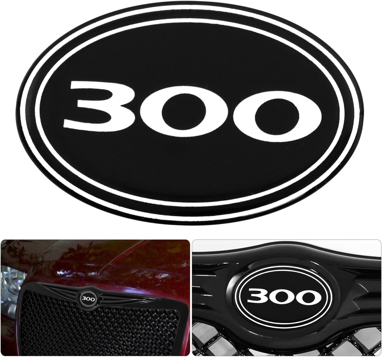 Amazon.com: 2015-2019 Chrysler 300 Chrome Chrysler Winged Front Grille ...