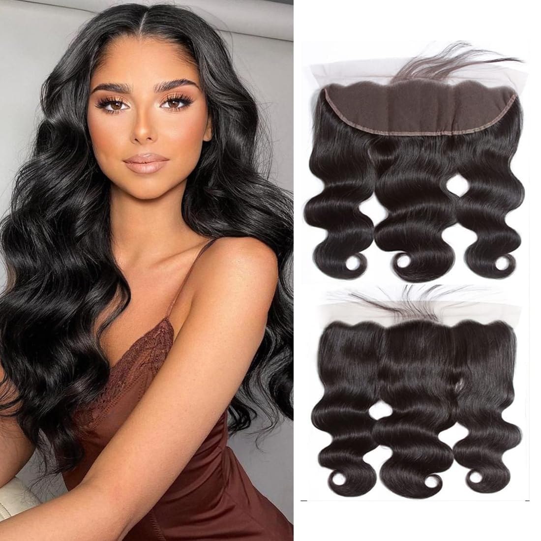 Amazon.com : 13 x 4 Lace Frontal Closure Body Wave Ear to Ear HD Lace ...