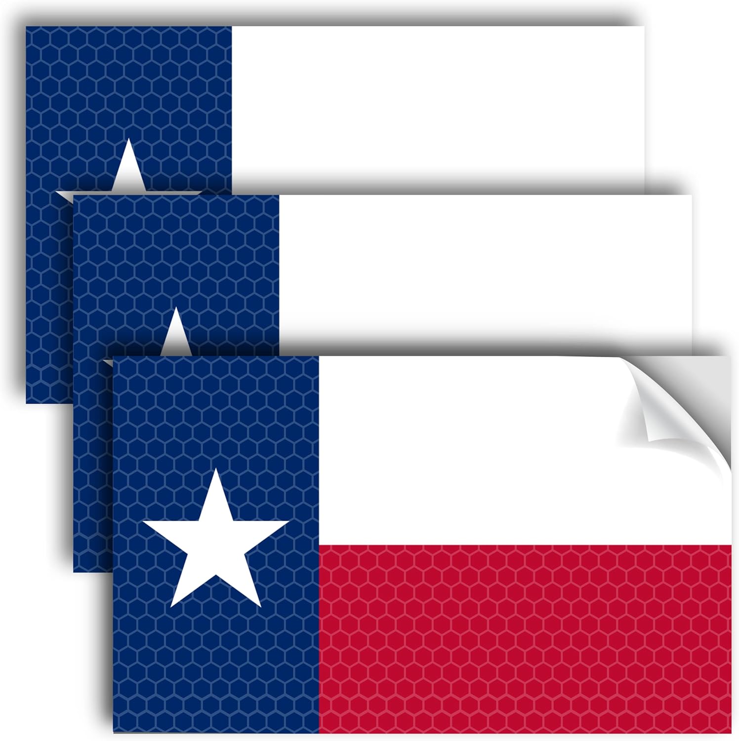 Amazon.com - 3PC Reflective Texas Sticker - 5x3 Inches - Texas Decals ...