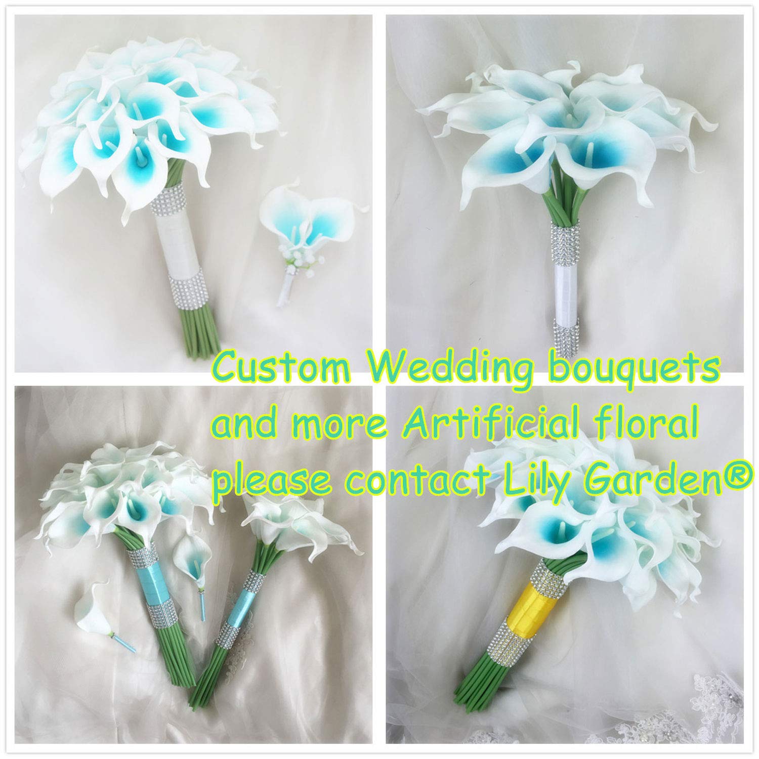 Tiffany Blue Calla Lilies Wedding Bouquets