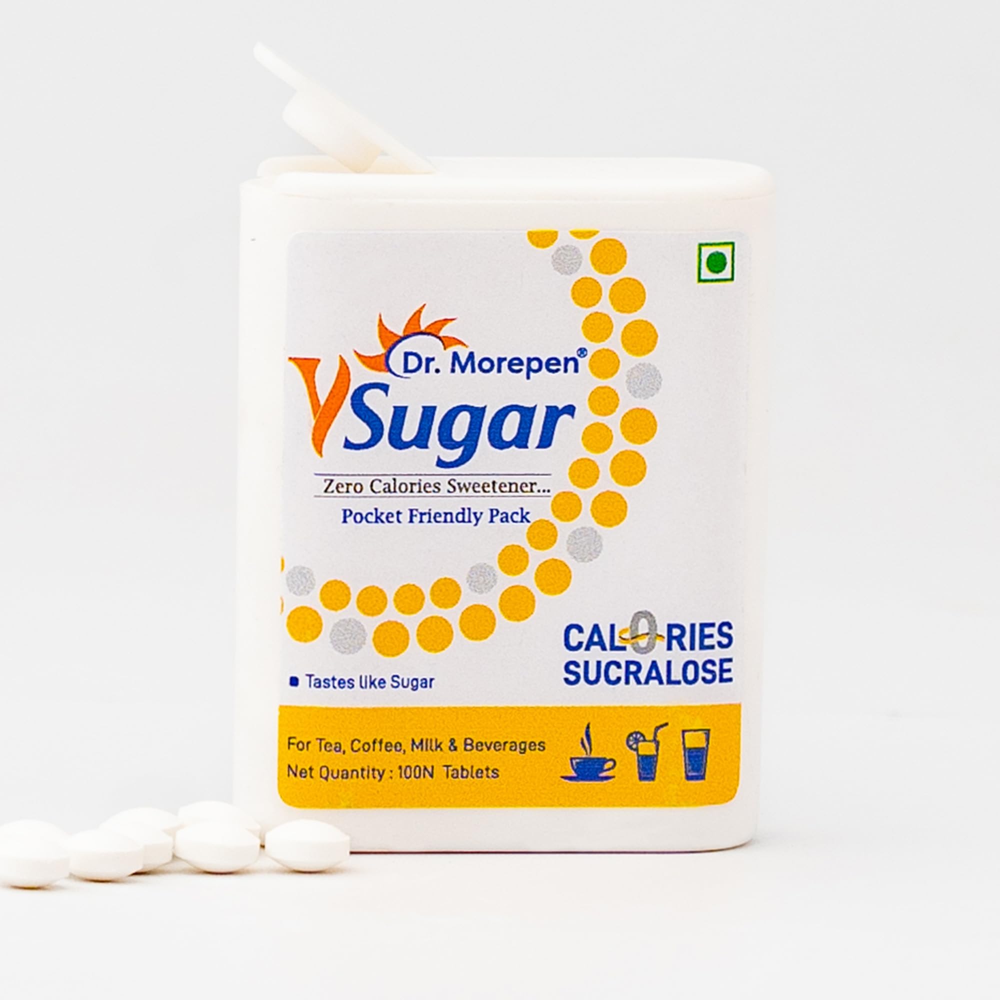 Dr. Morepen Y Sugar Pellets (Sucralose) | 100% Safe | Sweet like Sugar ...