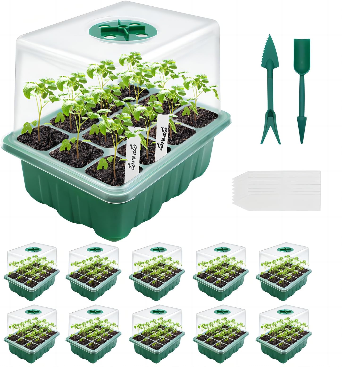 ATB-GIFT Seed Trays(12 Cells), Seedling Starter Tray, Seed Starter Kit ...