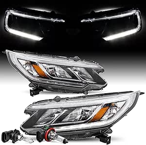 Amazon.com: JSBOYAT LED DRL Headlight Assembly Pair for 2015-2016 Honda CR-V CRV [Factory ...