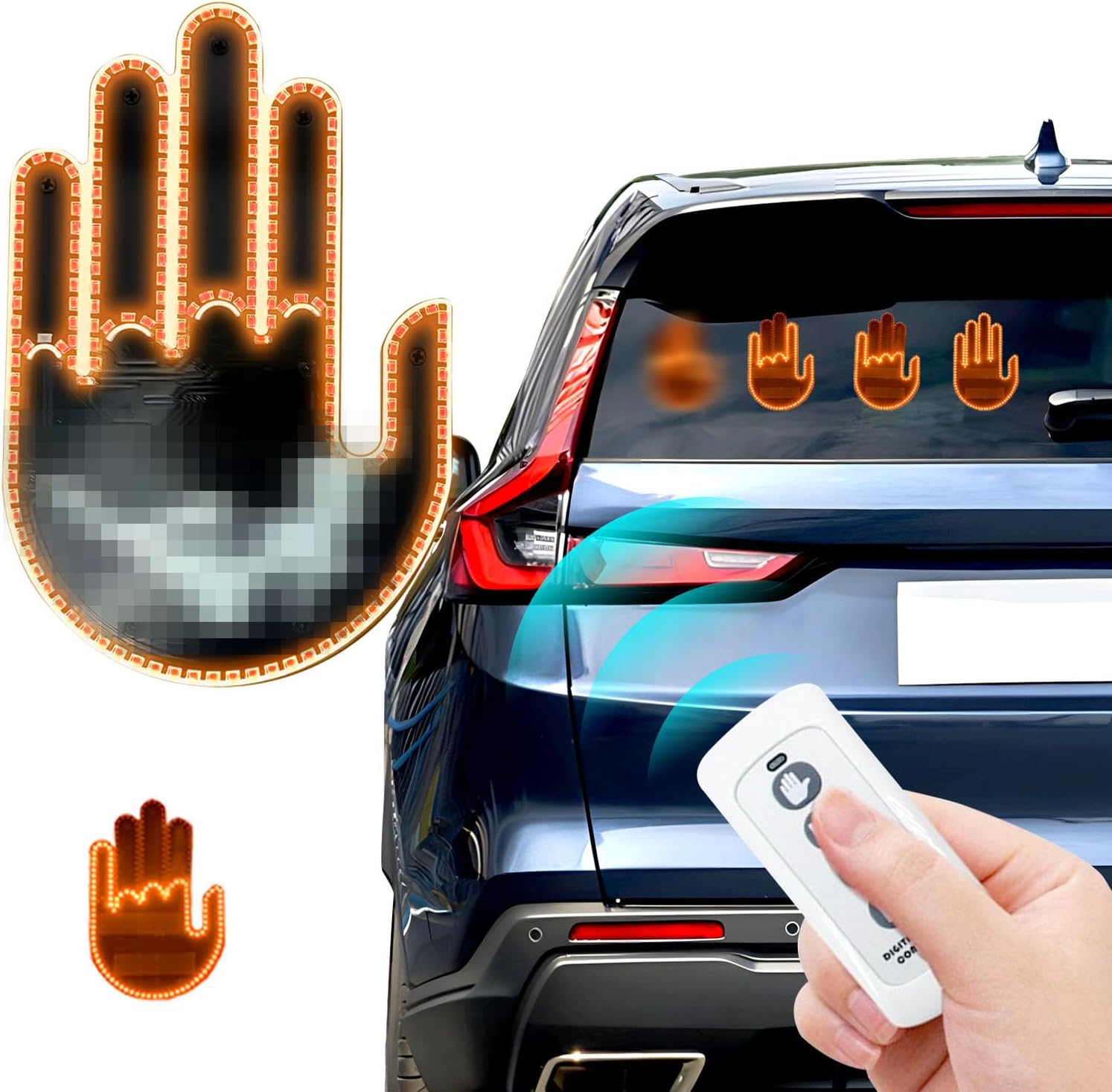 Amazon.com: JIHAIBODA Hand Light for Car, Hand Signal for Car Window ...