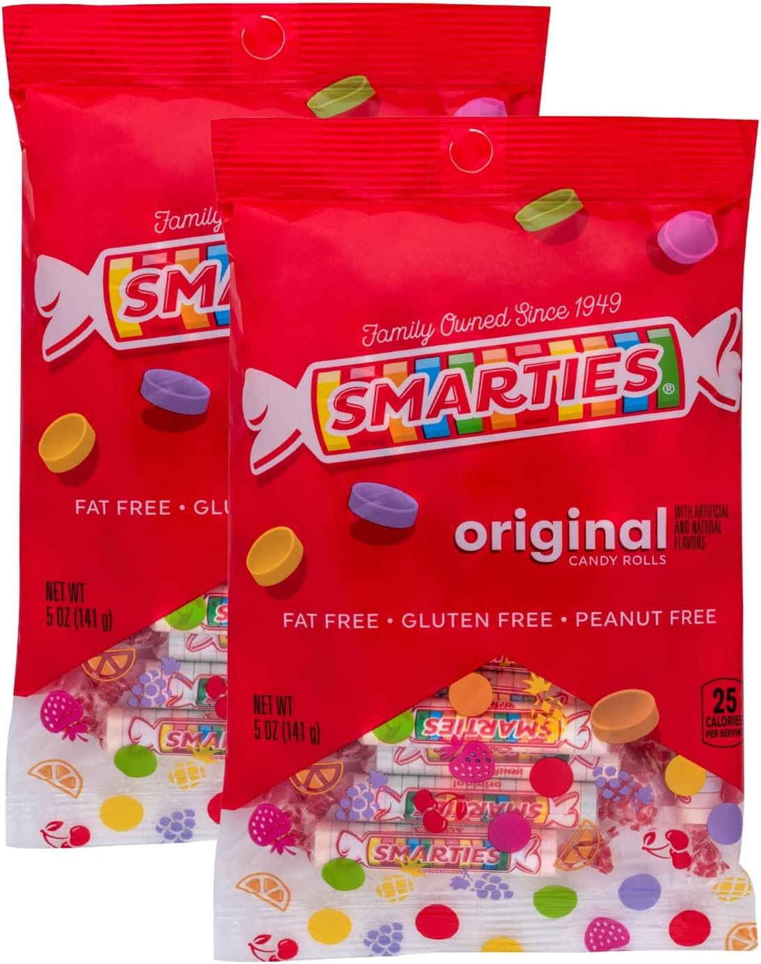 Amazon.com : Smarties Candy Bulk Rolls Original Flavor - Gluten & Vegan ...
