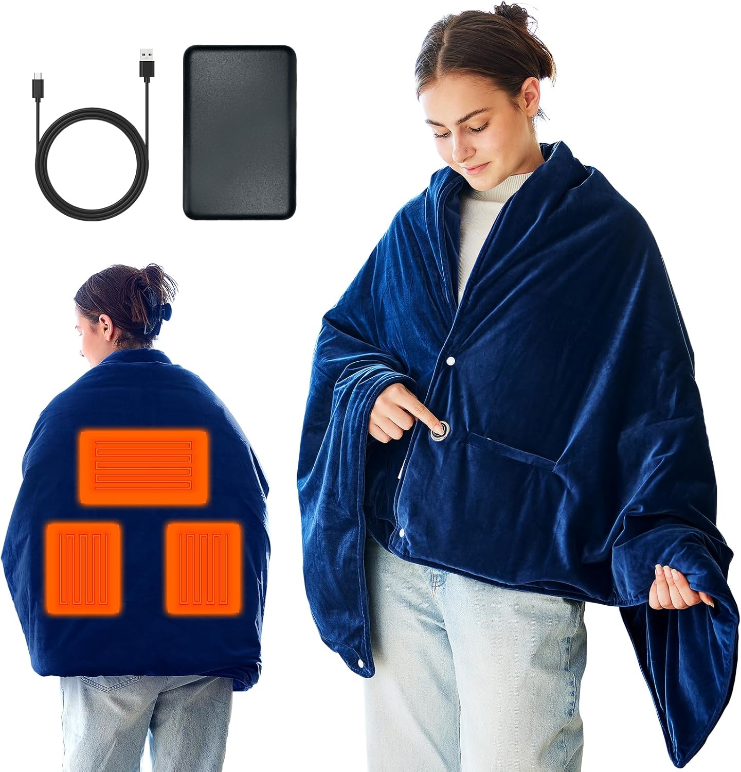 Amazon.com: Heated Throws,Heated Blanket,Wearable Electric Throws with ...