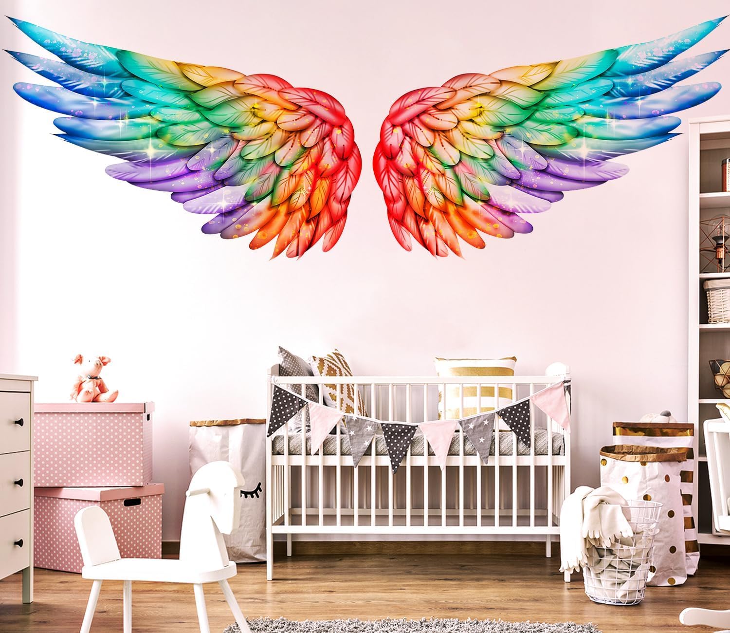 Amazon.com: Wall Room Decor Art Vinyl Sticker Mural Angel Wings Heaven ...