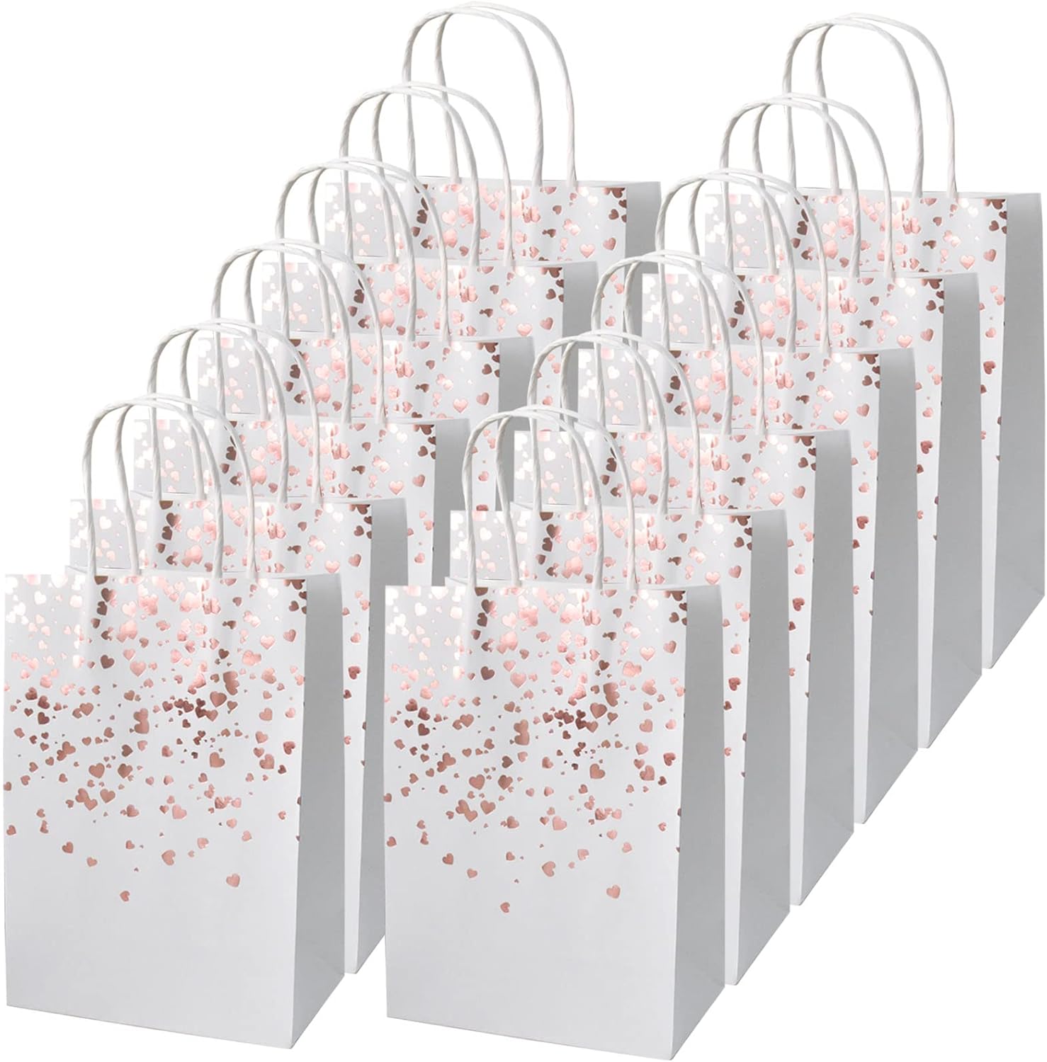 Chstarina 15 Pièces Sac Cadeau, Sac Kraft 15x8x21 cm, Sac Papier Kraft ...