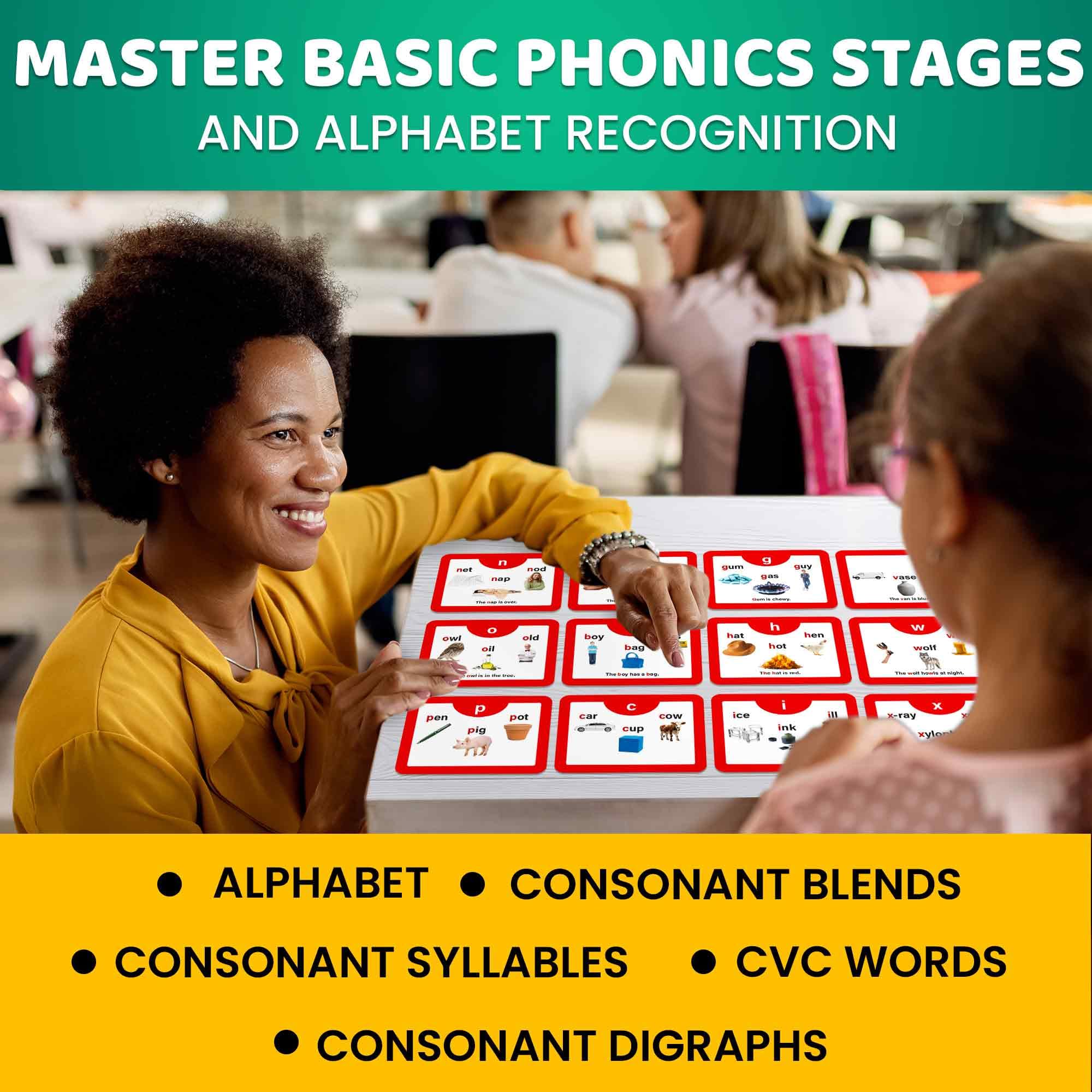 Snapklik.com : English Alphabet CVC Flash Cards Learn To Read Set For ...