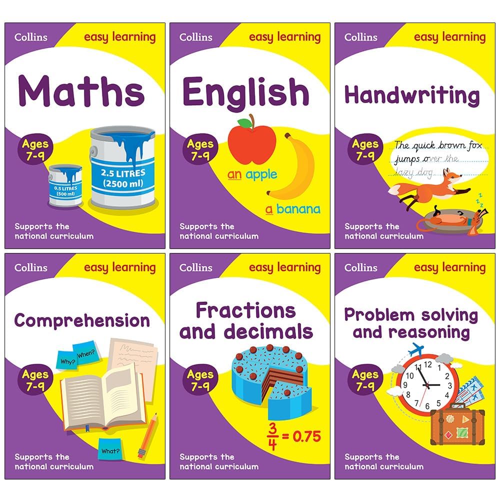 Collins Easy Learning KS2 6 Books Collection Set Ages 7-9: Ideal for ...