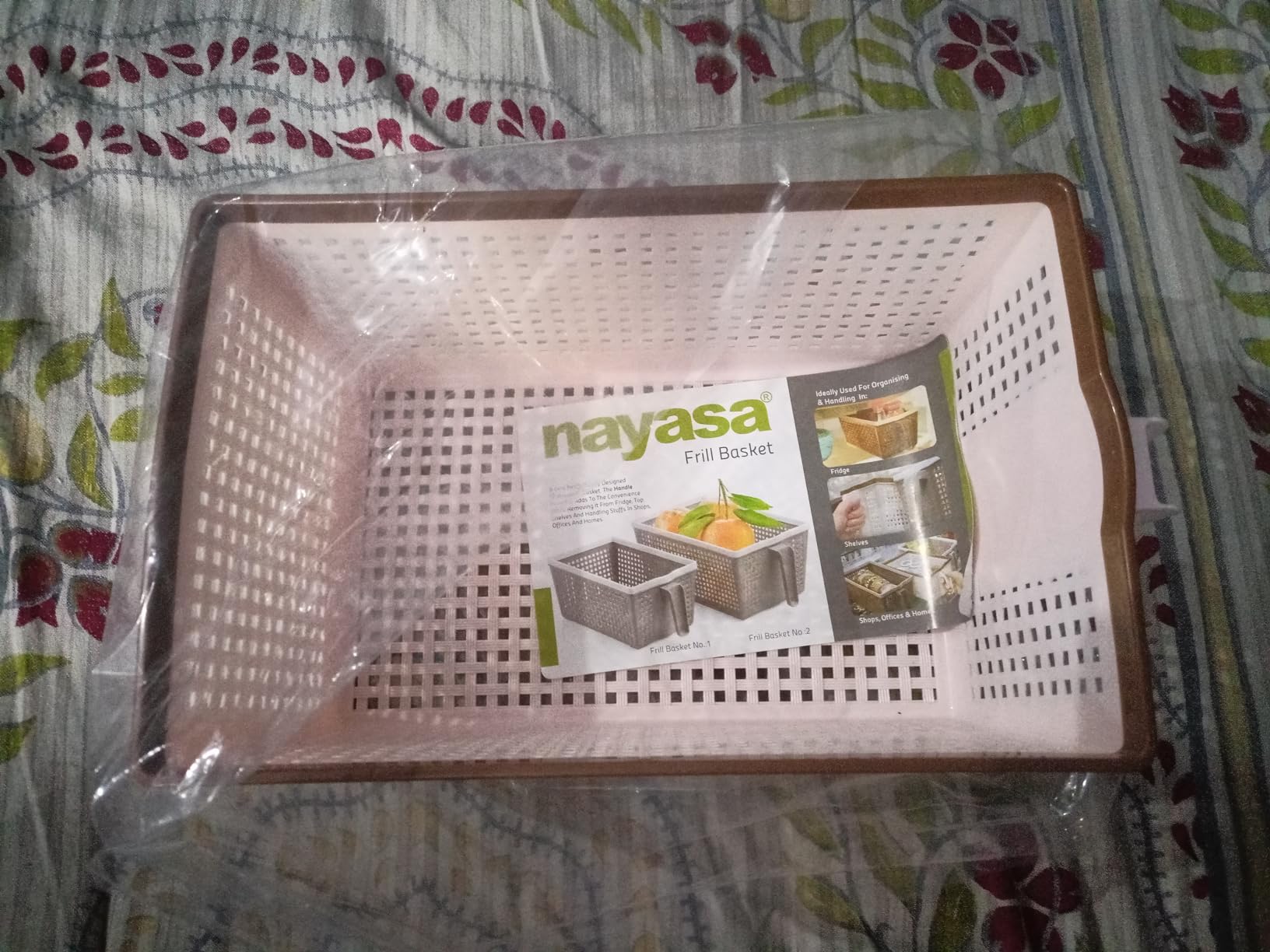 Nayasa Plastic Frill Basket | 6 Litre | Rectangular Shape | Veg Baskets ...