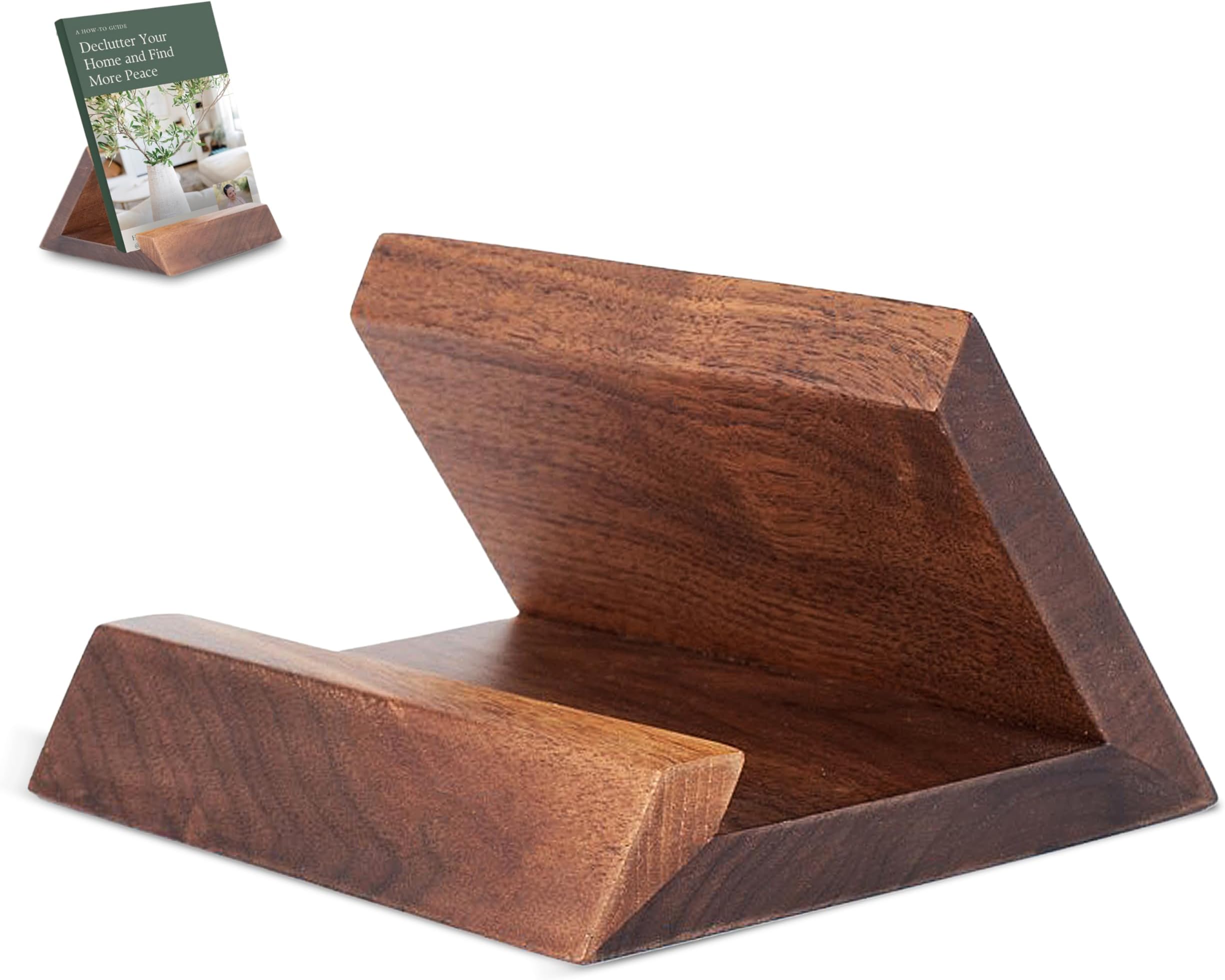 Amazon.com : Personalized Wooden Triangle Book Stand - Wooden Reading ...