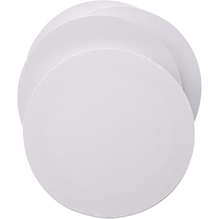 Exerz 30cm Round Canvas Panels 6pcs/ 3mm 280gsm 100% Cotton/Diameter ...