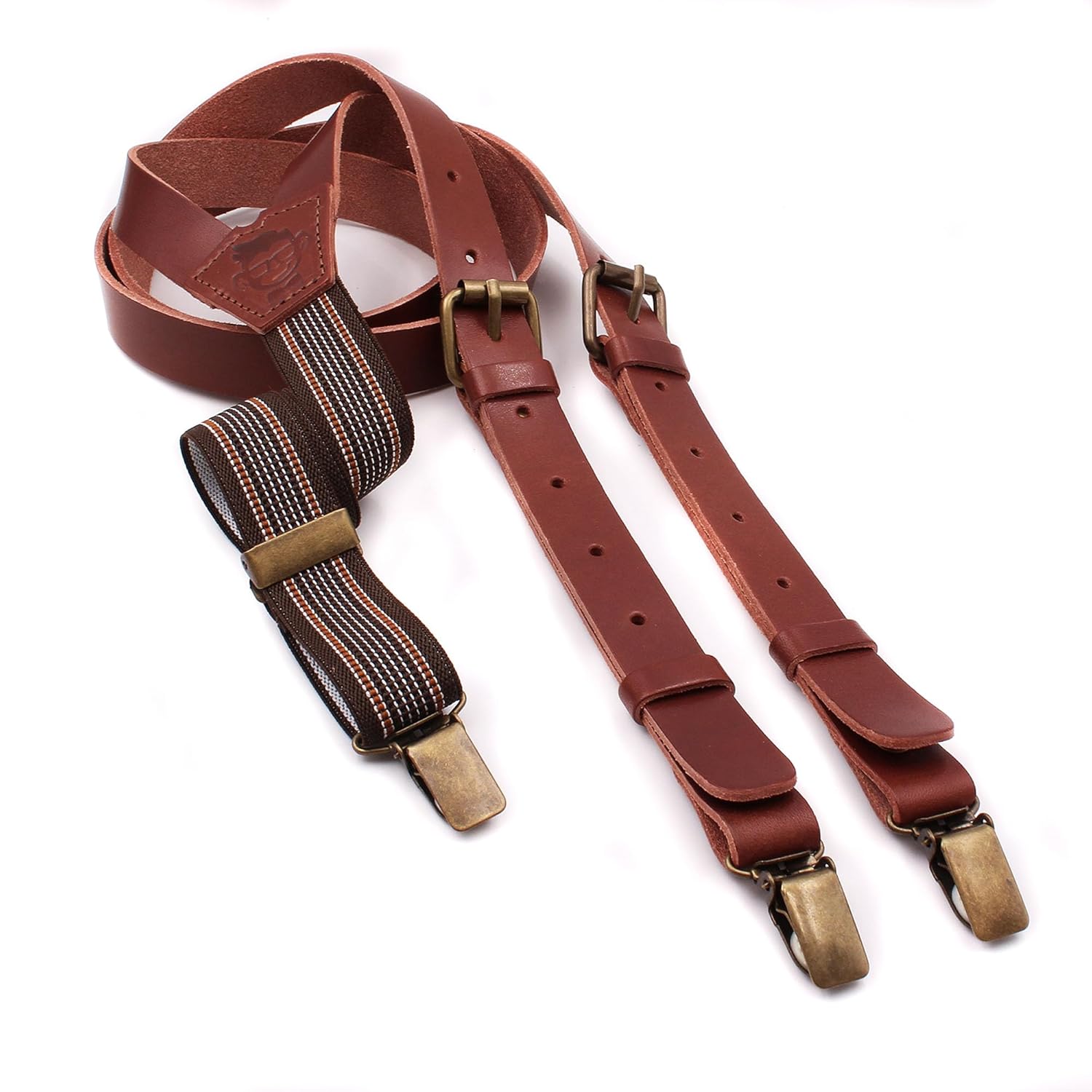 Bretelles en cuir marron pour homme | Fabriquées à la main en Espagne ...