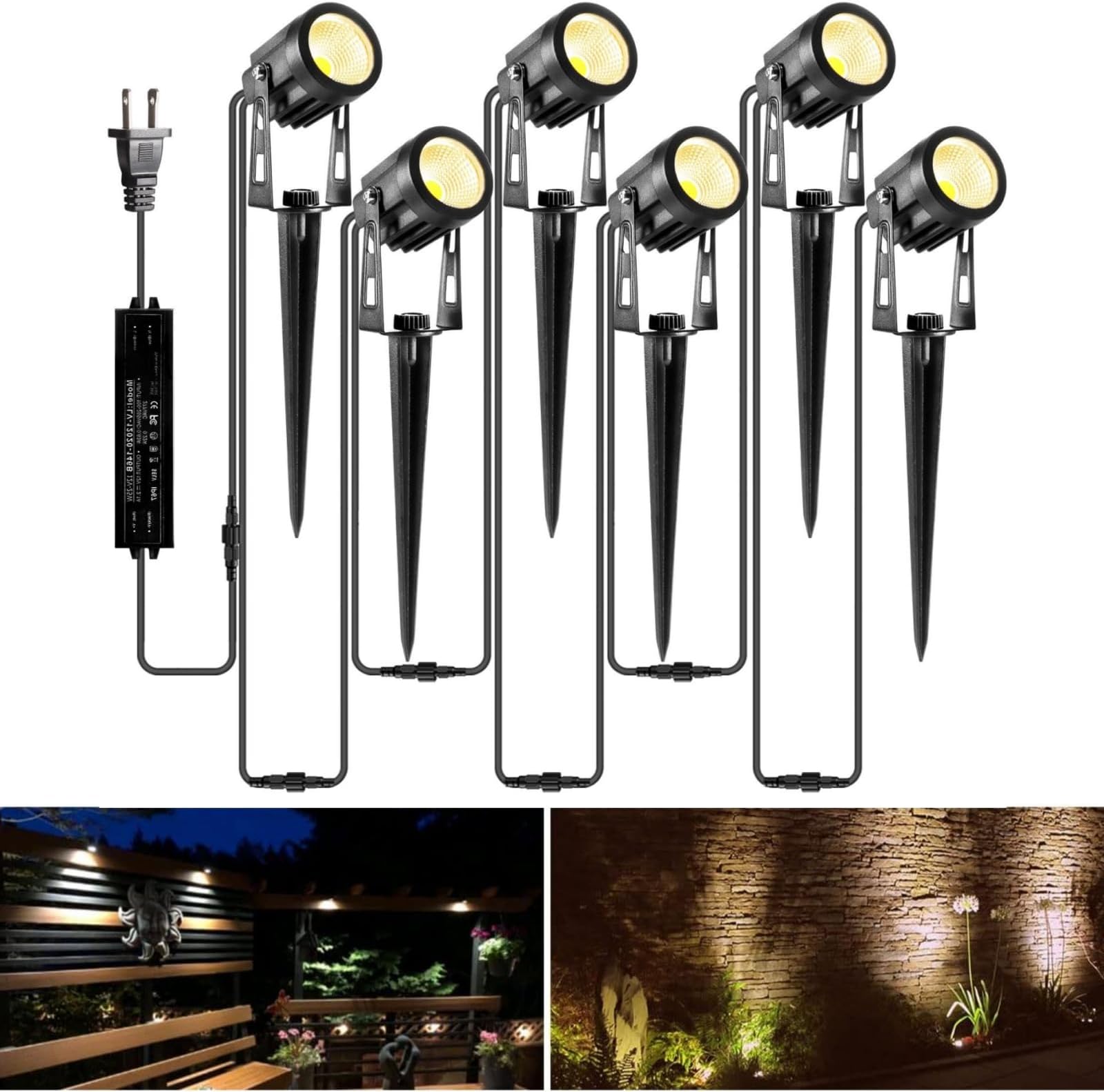 ALOVECO Landscape Lighting 6 Pack LED Garden Lights 12V Low Voltage ...