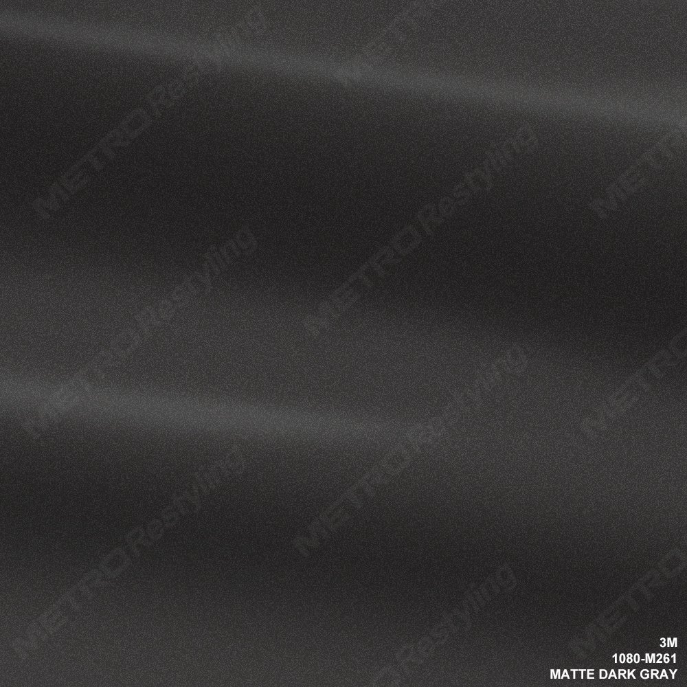 3M 3M 1080 M261 Matte Dark Gray 60in x 48in (20 Sq/ft) Car Wrap Vinyl ...