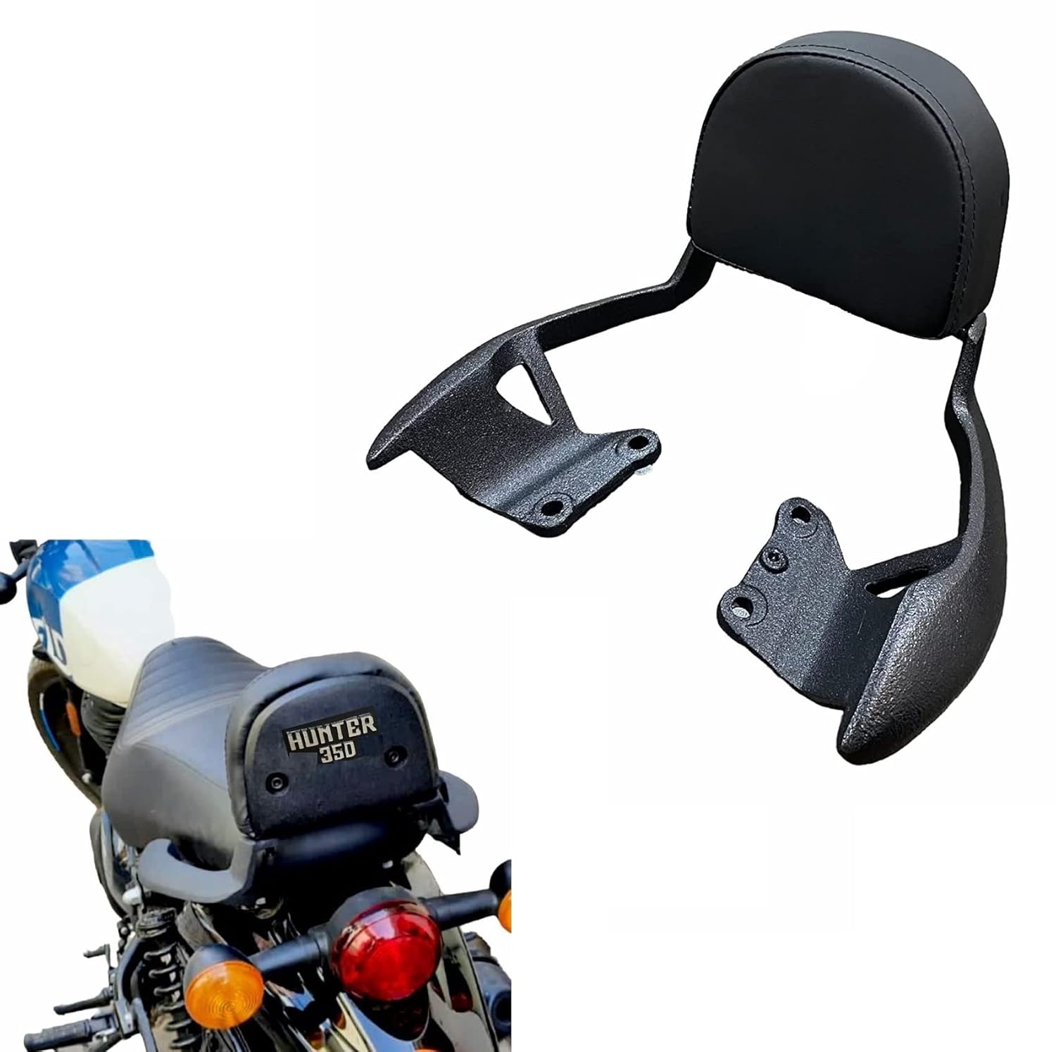 ASH Heavy Hunter 350 Back Rest RE Hunter 350 Bike Pillion Back ...