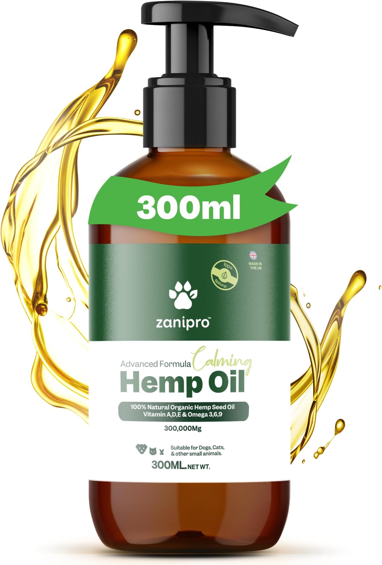 Hemp Oil for Dogs Uk Made, Calming Drops for Anxious Dog & Cats ...