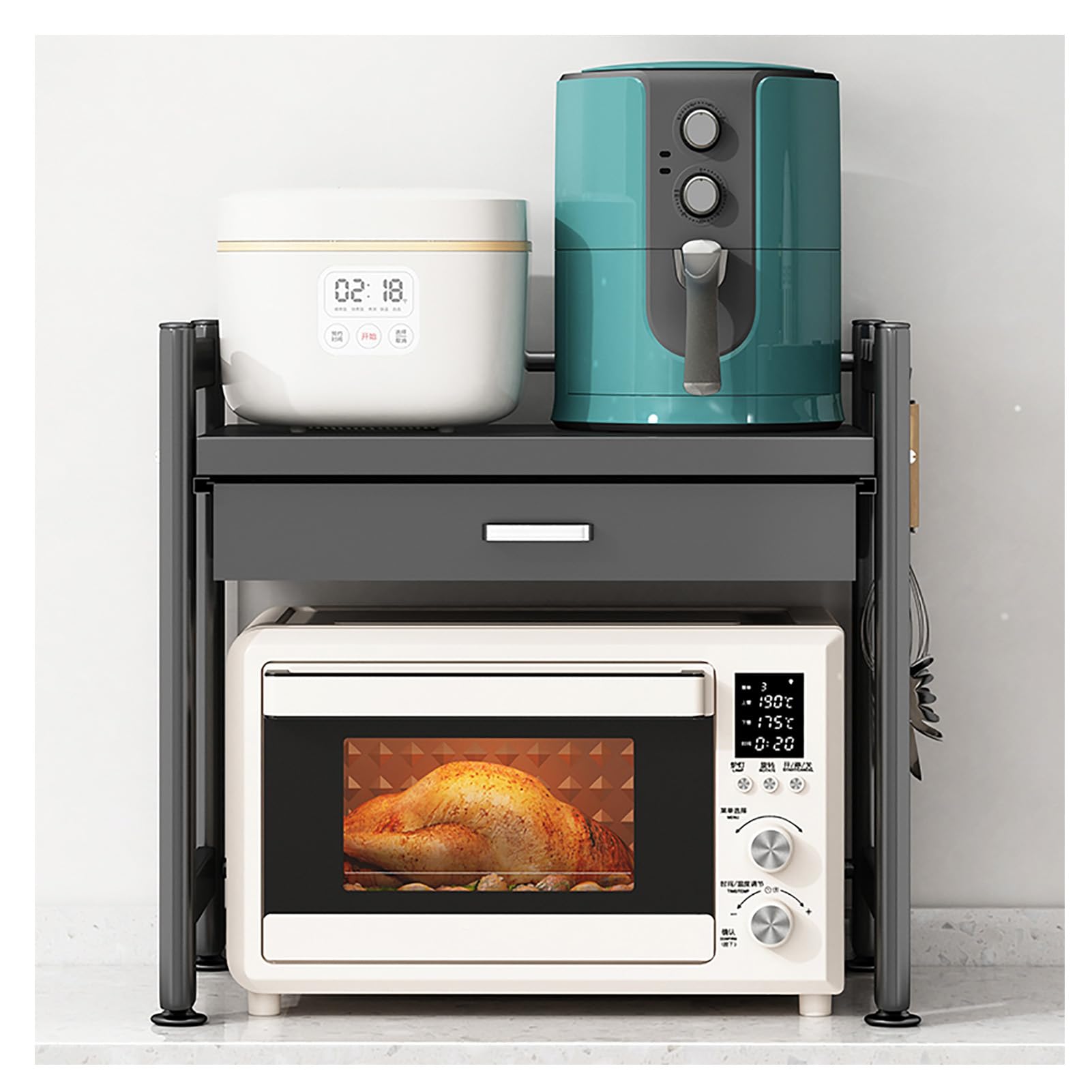 Amazon.com - Dxcaicc Microwave Oven Rack,Kitchen Toaster Stand with ...