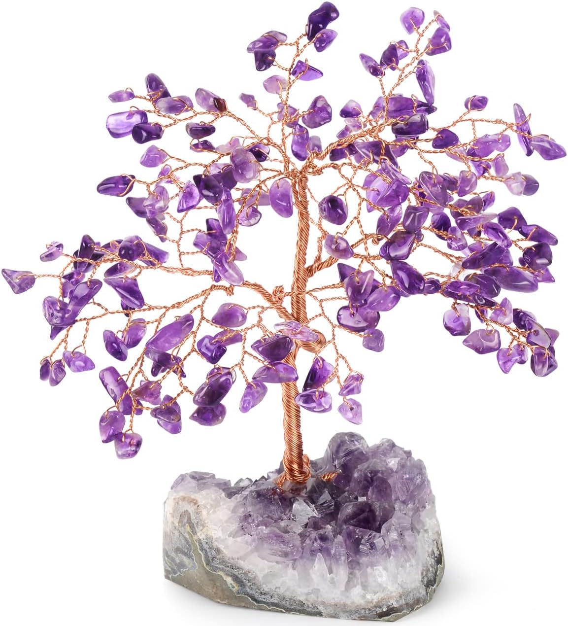 Amazon.com: MASGEMES Chakra Amethyst Crystal Tree of Life,Natural Raw ...