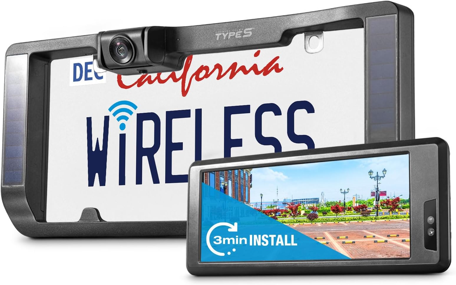 Amazon.com: TYPE S TOURING ITEMS Solar-Powered Wireless Backup Camera ...