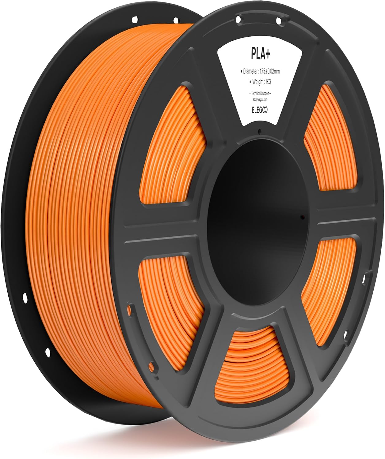 ELEGOO PLA+ Filament 1.75mm Orange 1KG, High Toughness PLA Plus 3D ...