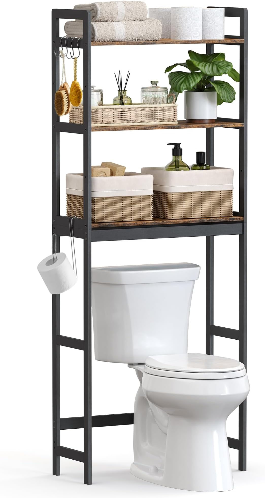 Amazon.com: Kalrin Over-The-Toilet Storage Rack, 4-Tier Bathroom ...